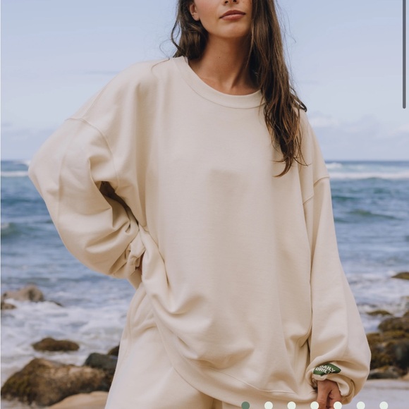 Daily Drills | Tops | Daily Drills Unisex Oversized Crew Color Sand ...